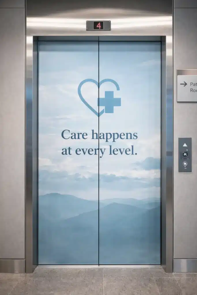Elevator Graphics Raleigh NC | King Tutt Graphics